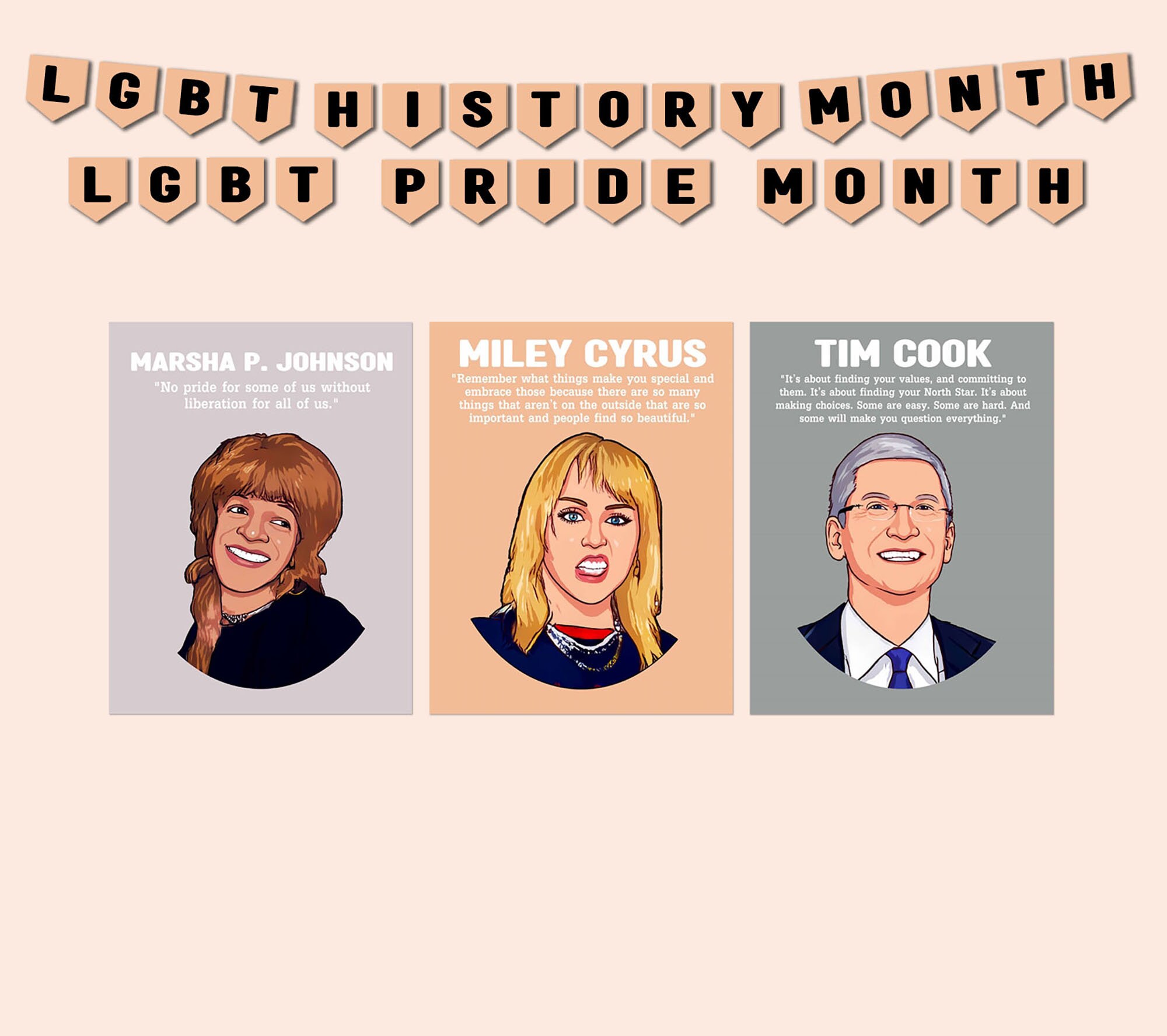 LGBTQ History Month LGBT Pride Month 25 Elementary - Etsy