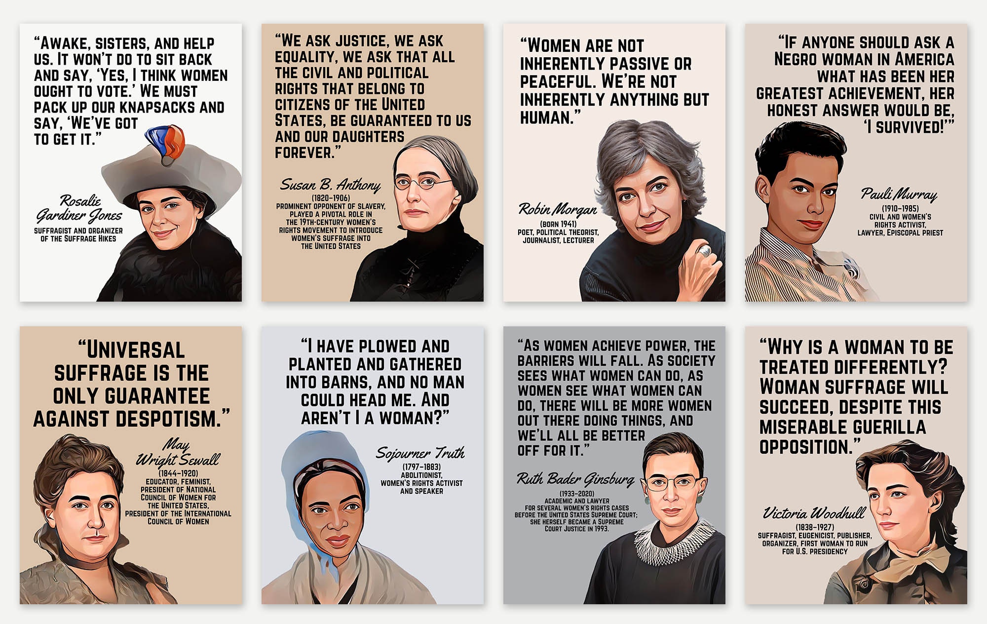 Women's History Month Posters Bulletin Board Display, Famous Women ...