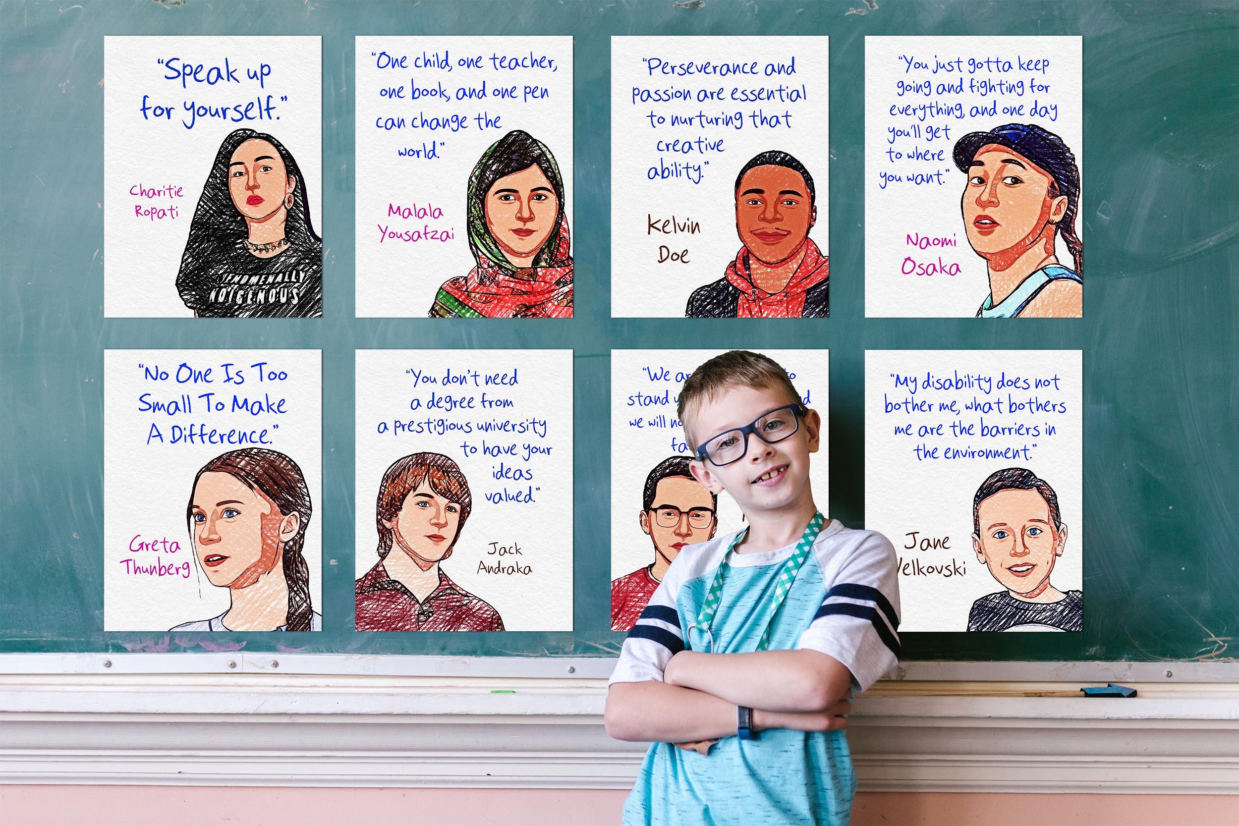 Kids Who Changed the World, 28 Printable Posters,elementary Classroom ...