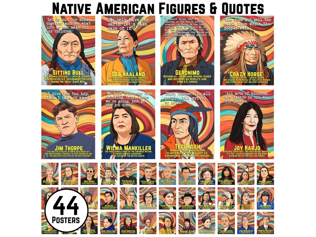 Native American Heritage Month Posters, Influential Figures Quotes ...