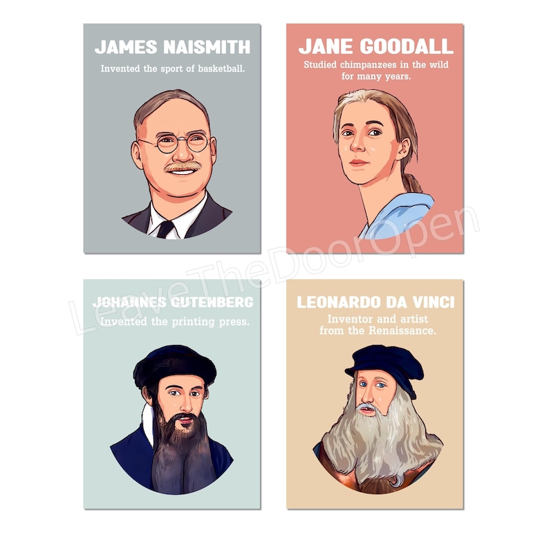 23 Famous Scientists and Inventors Posters, STEM Classroom Decor ...