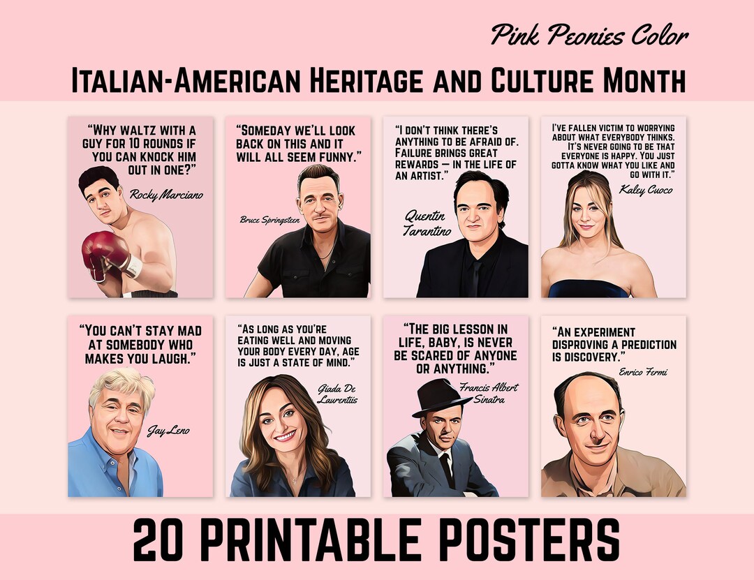 Classroom Posters, Italian-american Heritage and Culture Month, Famous ...