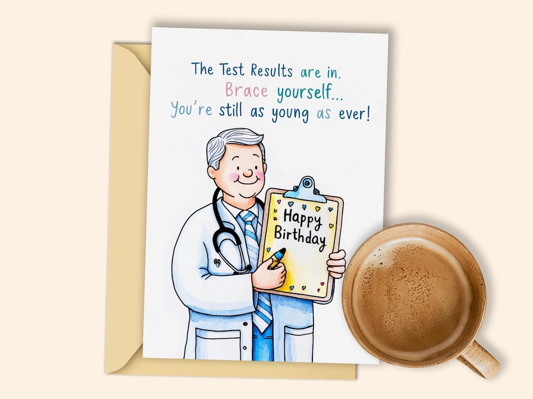 Doctor Birthday Card Digital: Celebrate With Humor and Fun Printable ...
