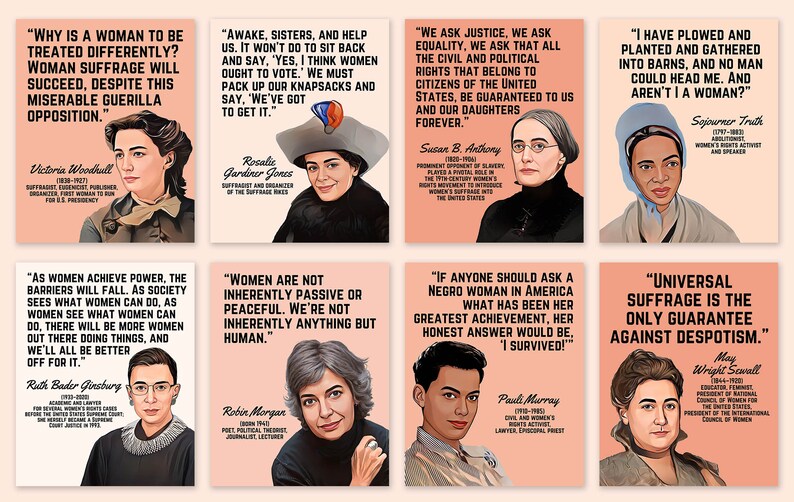 Women's History Month Posters Printable Banner, Bulletin Board Display ...