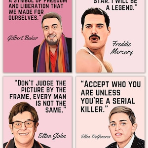 LGBT History Month, Lgbt Pride Month, Classroom Posters, Famous LGBTQ+ ...