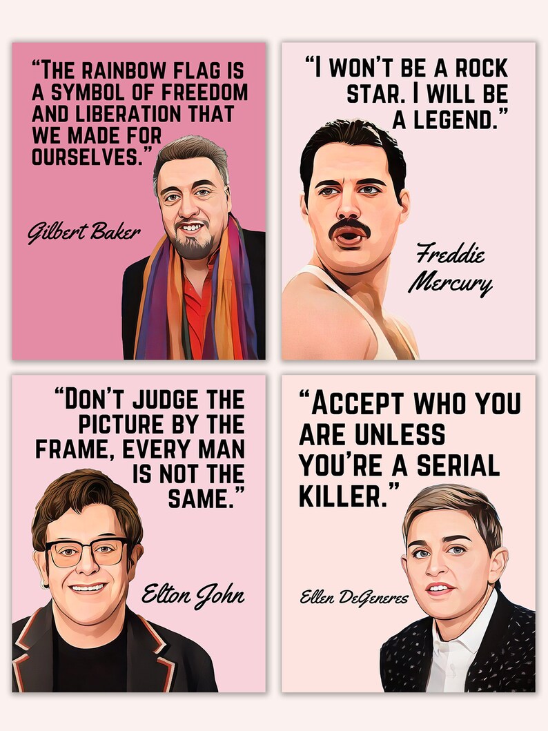 LGBT History Month, Lgbt Pride Month, Classroom Posters, Famous LGBTQ ...