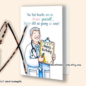 Doctor Birthday Card Digital: Celebrate With Humor and Fun Printable ...