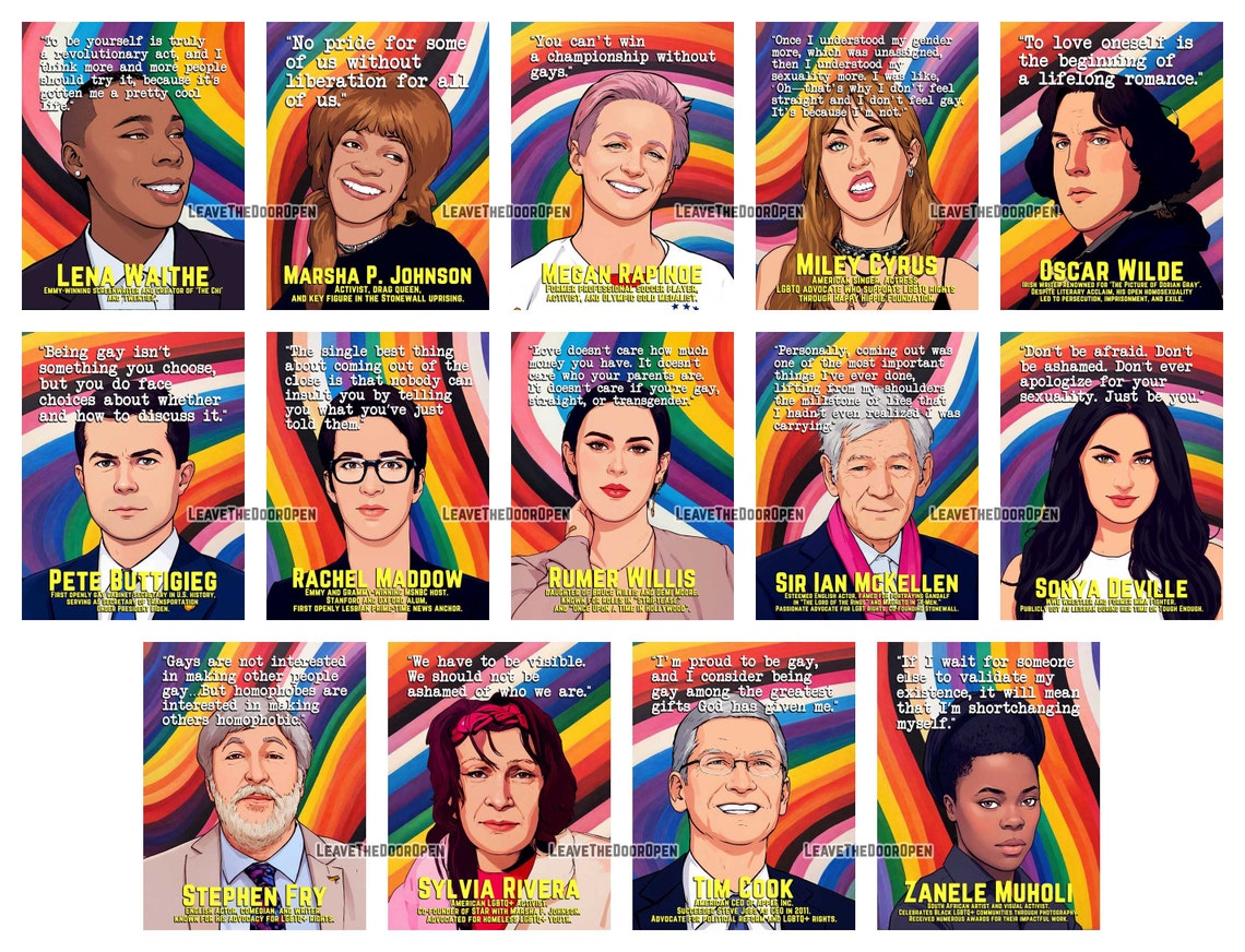 Pride Month Posters, LGBT History Month Bulletin Board Display, 44 ...