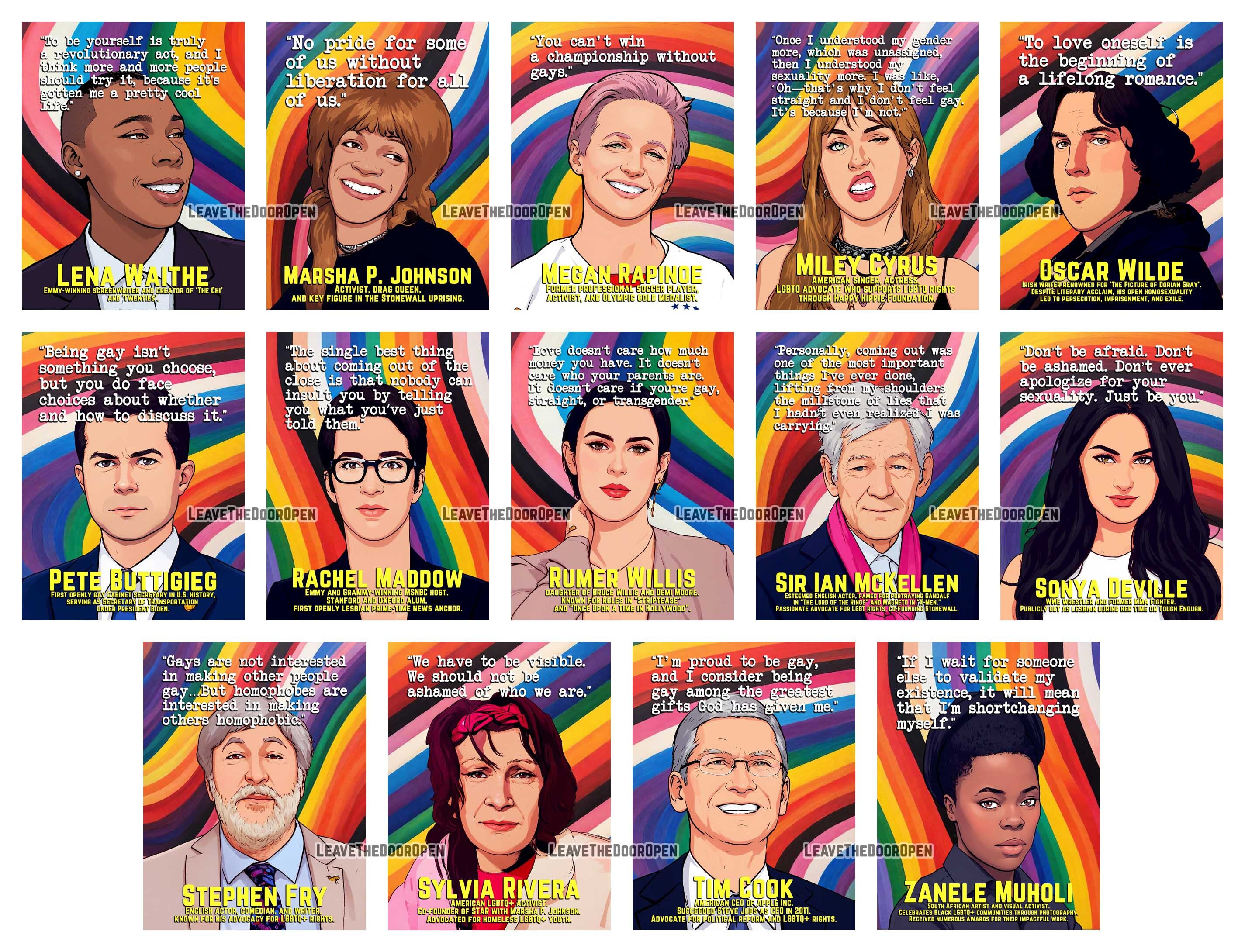 Pride Month Posters, LGBT History Month Bulletin Board Display, 44 ...