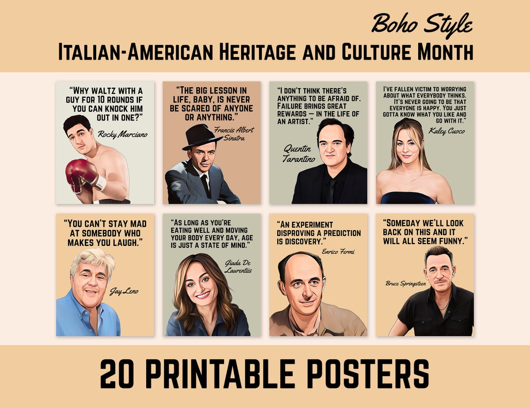 Italian-american Heritage and Culture Month, Classroom Posters, Famous ...