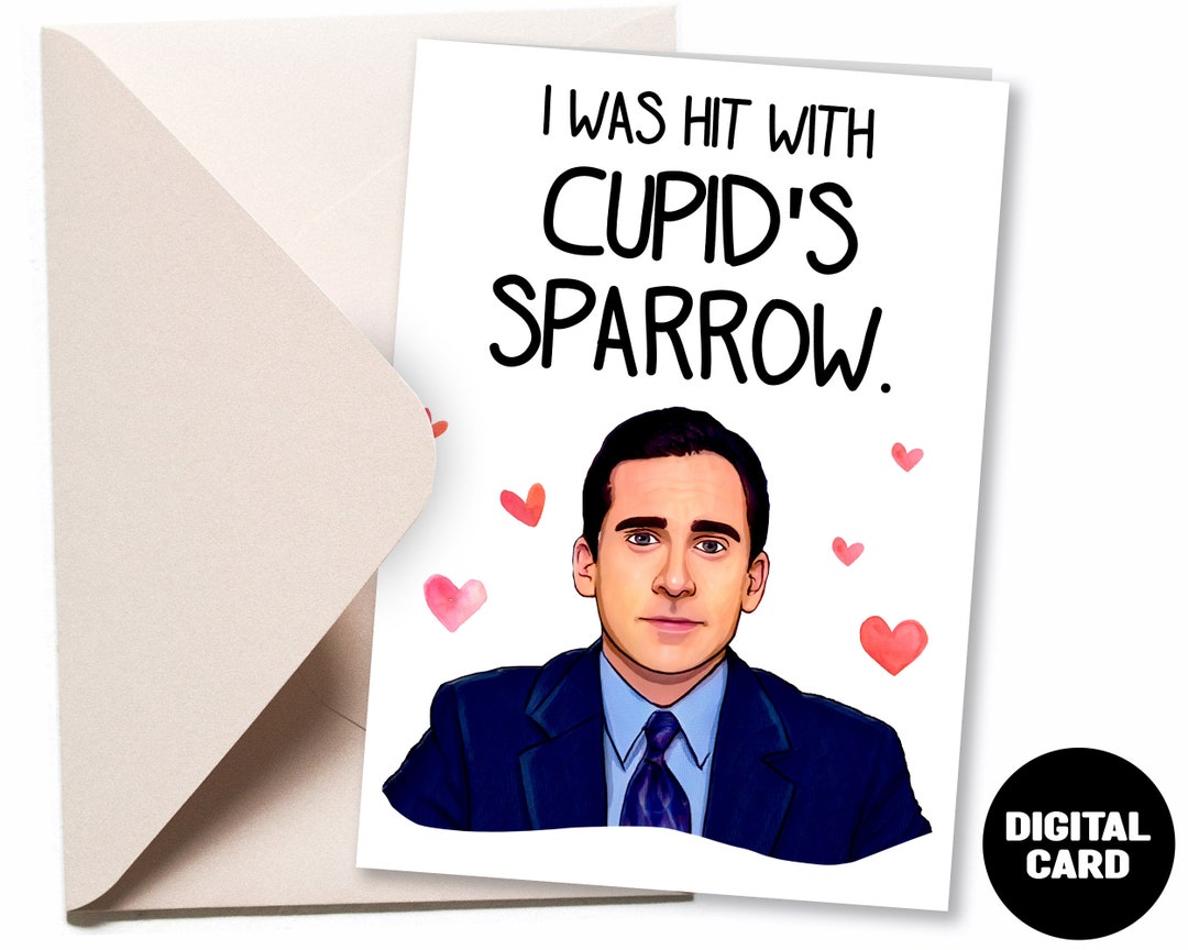 Printable Funny Valentines Day Card, Michael Cupids Sparrow Love ...