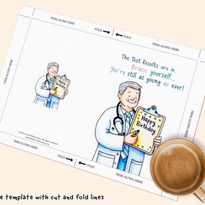 Doctor Birthday Card Digital: Celebrate With Humor and Fun Printable ...