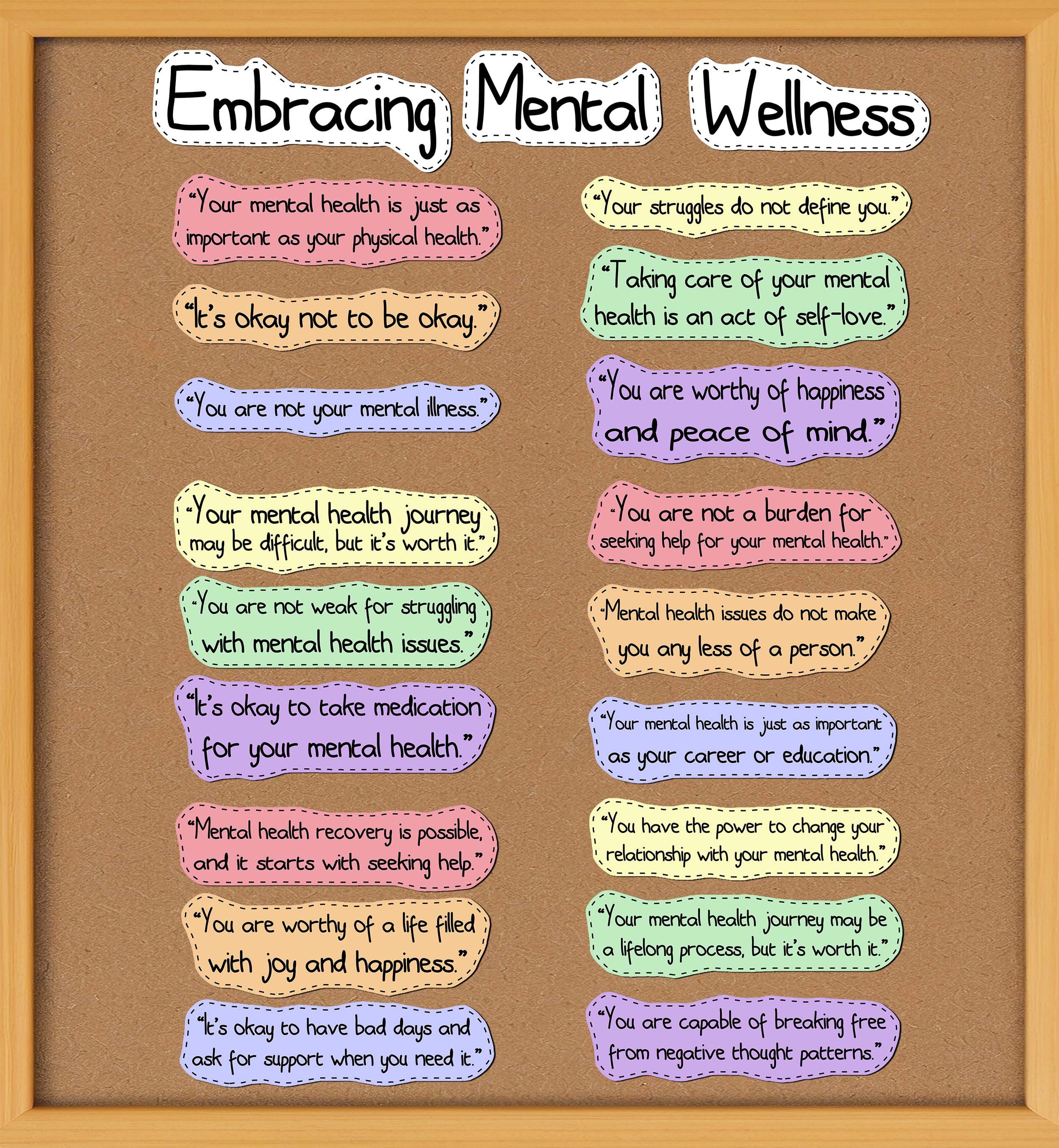 50 Quotes to Brighten Your Mind, Mental Health Awareness Month Bulletin ...