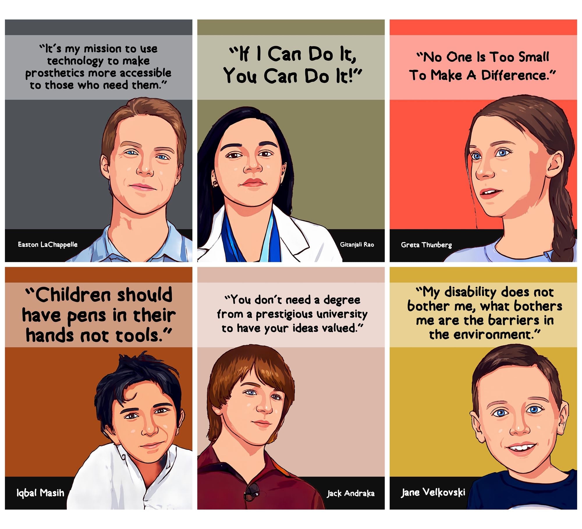 28 Kids Who Changed the World, Printable Classroom Posters, Influential ...