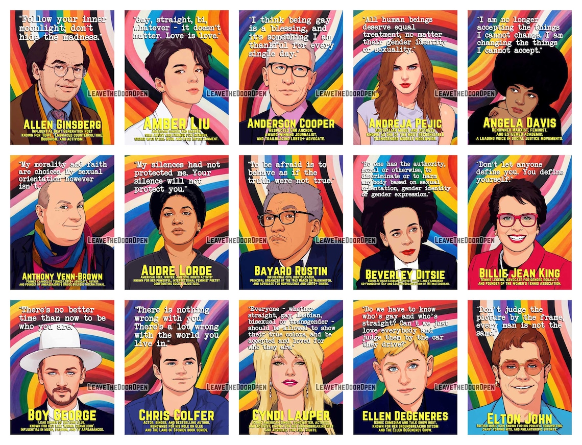 Pride Month Posters, LGBT History Month Bulletin Board Display, 44 ...
