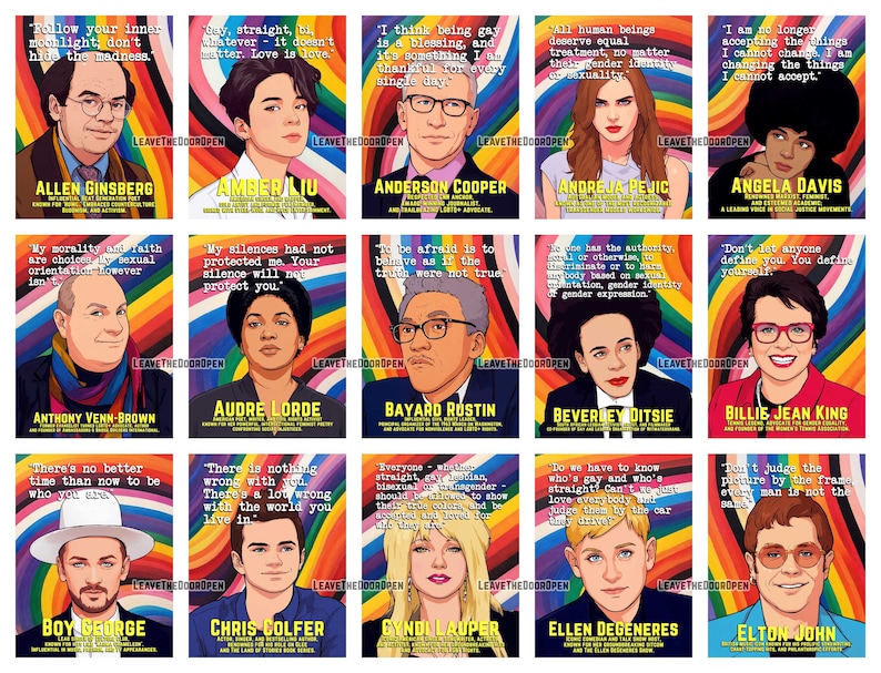 Pride Month Posters, LGBT History Month Bulletin Board Display, 44 ...