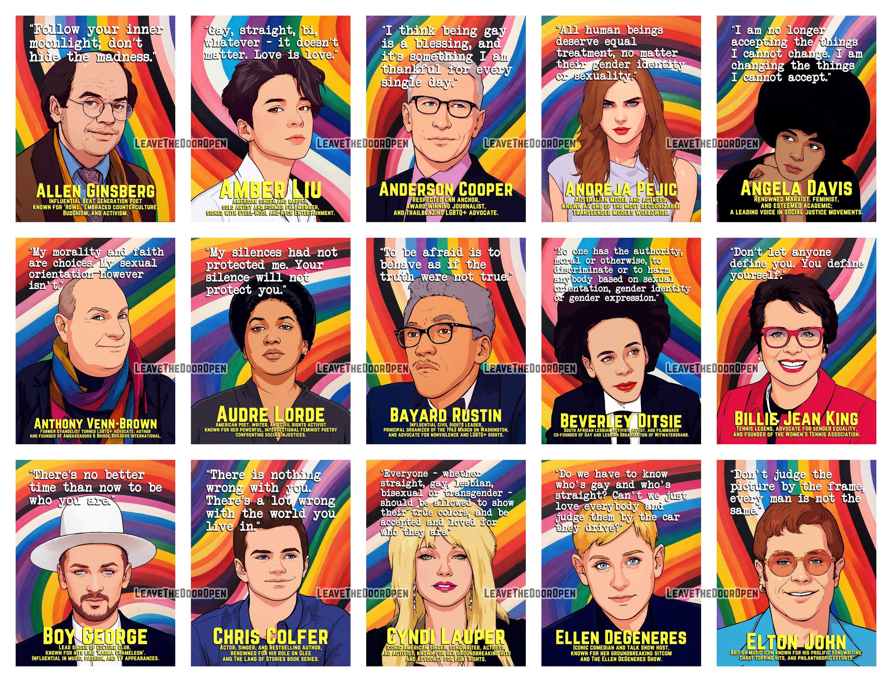 Pride Month Posters, LGBT History Month Bulletin Board Display, 44 ...