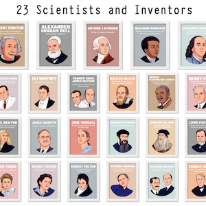 23 Famous Scientists and Inventors Posters, STEM Classroom Decor ...