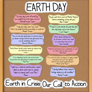 Earth Day Quotes Bulletin Board Kit, World Environment Day ...