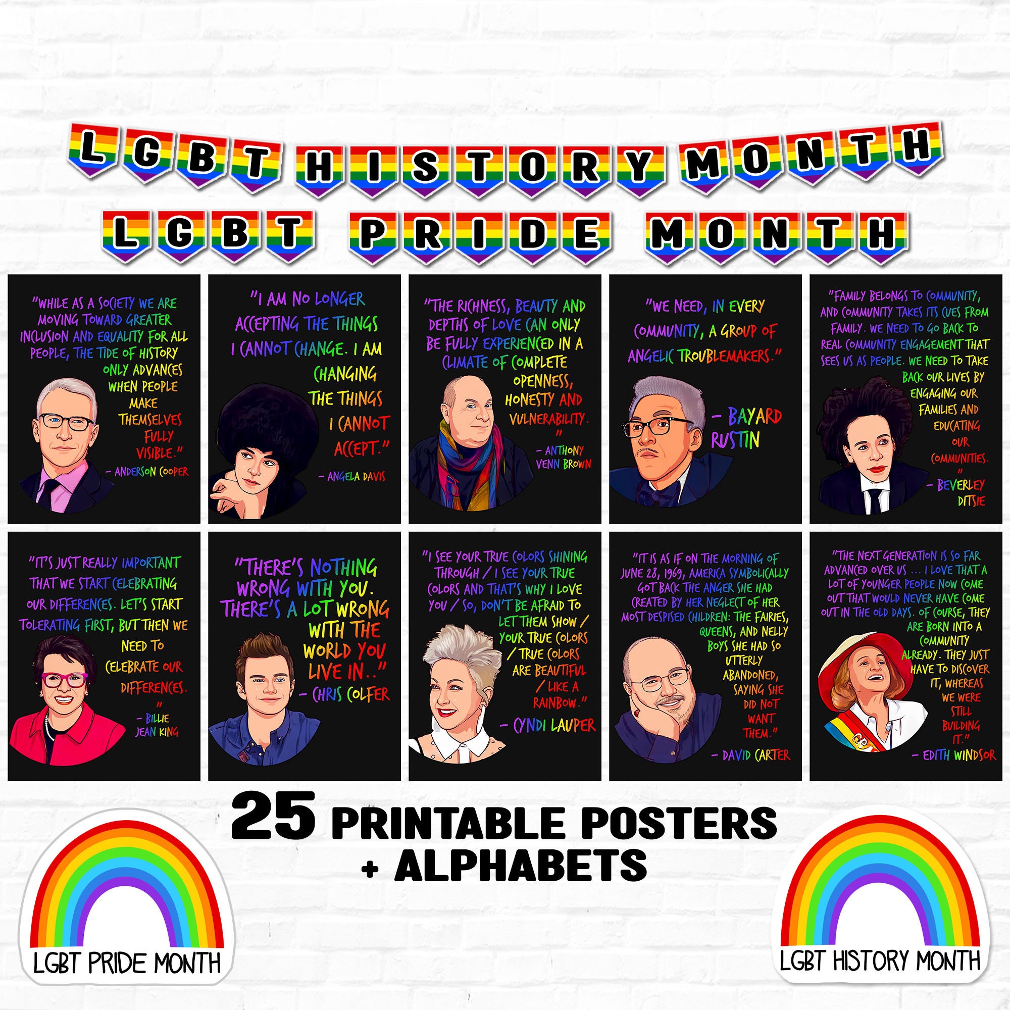 LGBT Pride Month, LGBT History Month, Printable Quotes, Classroom Decor ...