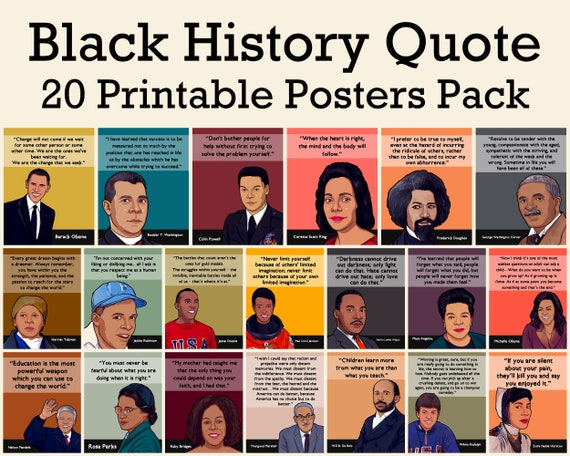 Famous Black History People Poster Bundle Pack:20 Printable - Etsy
