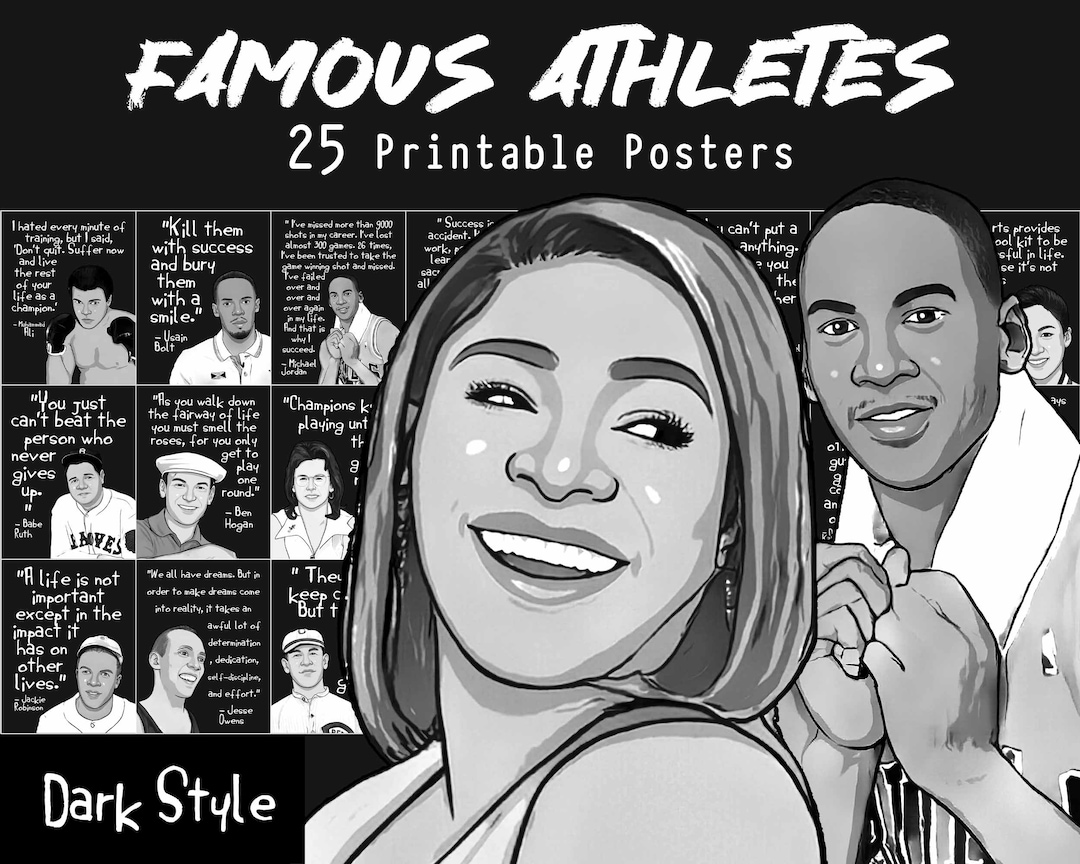 Famous Athletes Posters, Athletic Leadership - 25 Inspirational ...