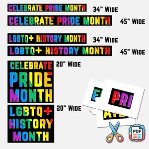 Pride Month Posters, LGBT History Month Bulletin Board Display, 44 ...