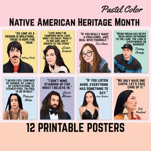 Famous Native American Leaders, Printable Indigenous Posters, National ...