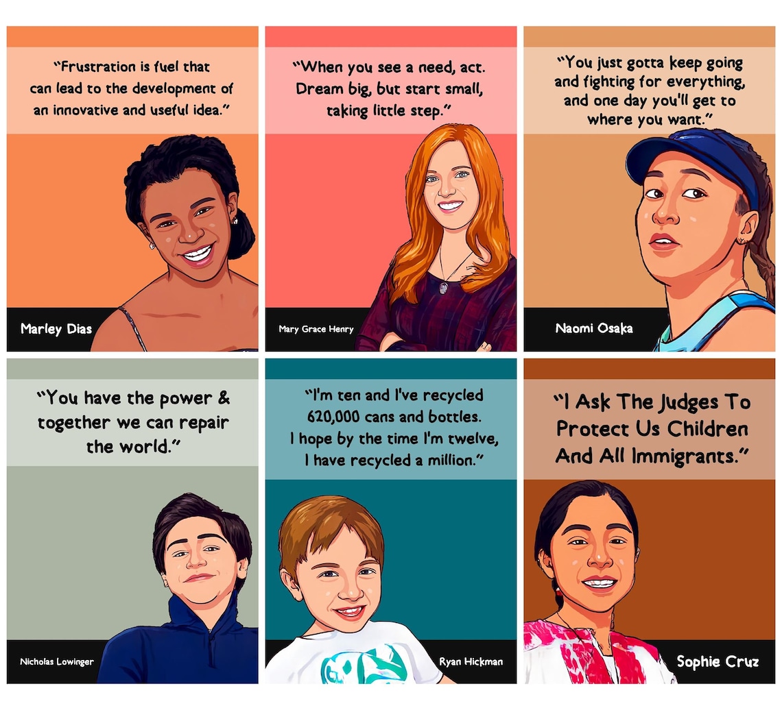 28 Kids Who Changed the World, Printable Classroom Posters, Influential ...