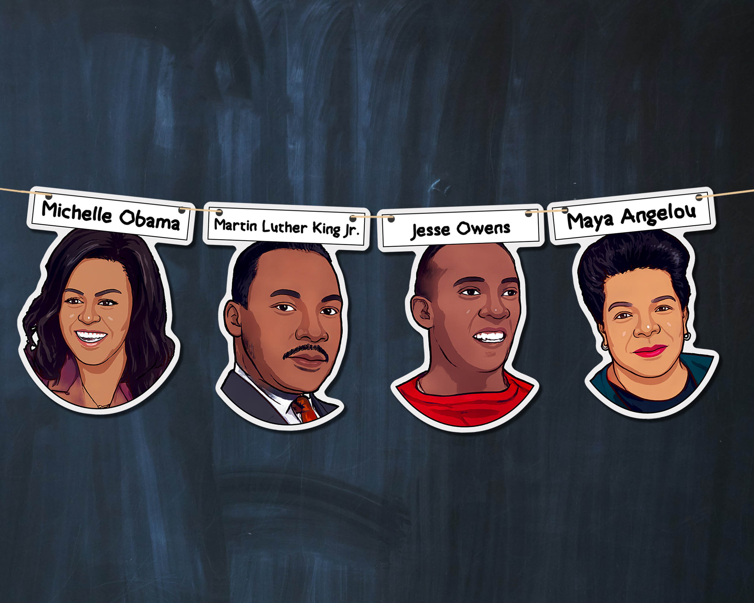 20 Facesblack History Monthclassroom Decorprintable PDF - Etsy