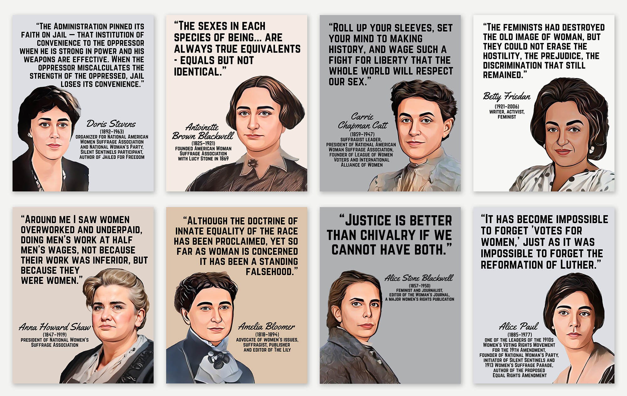 Women's History Month Posters Bulletin Board Display, Famous Women ...