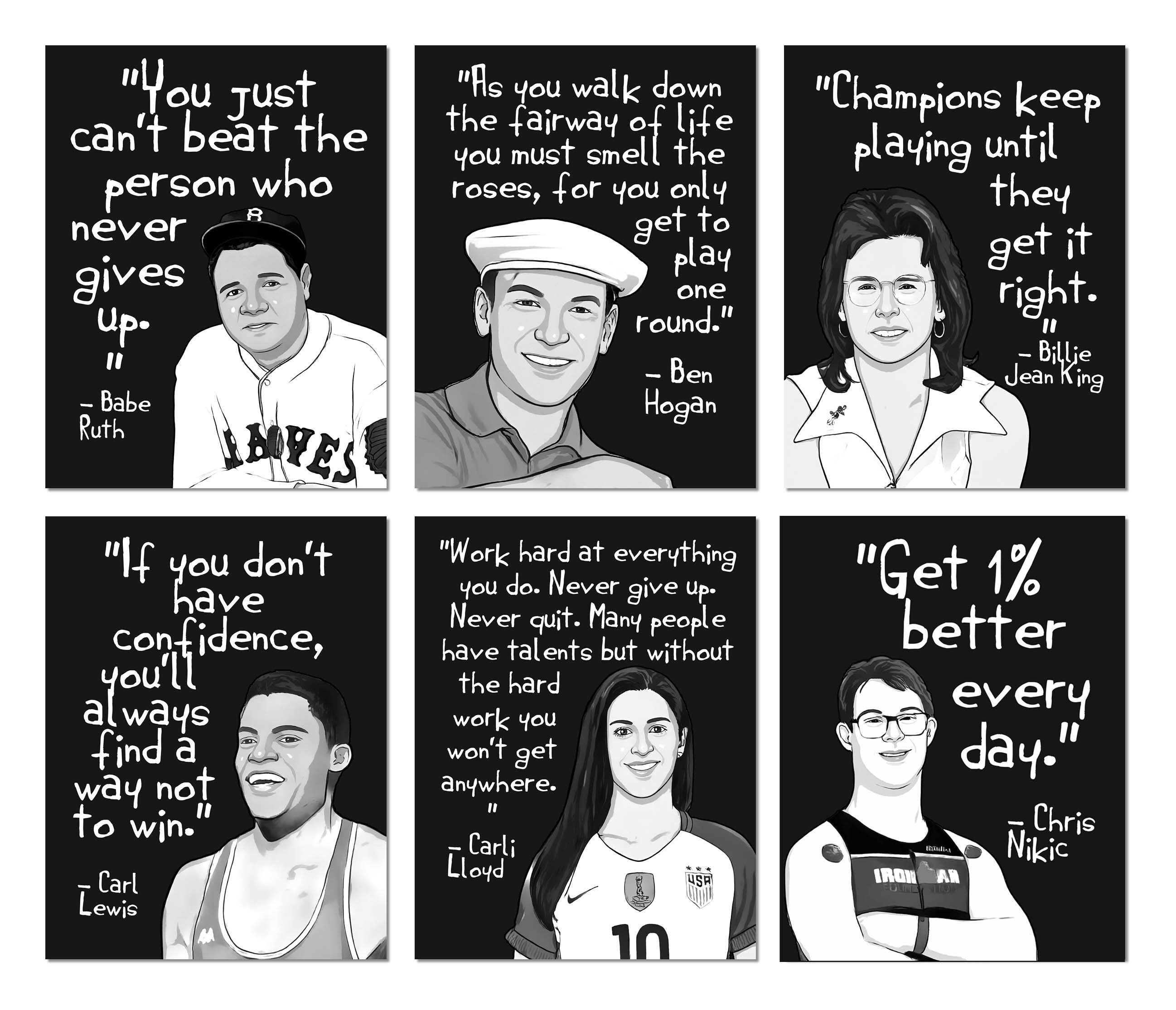 Famous Athletes Posters, Athletic Leadership 25 Inspirational Printable ...