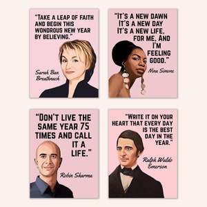 32 Posters, Inspiring and Motivational New Year Quotes 2024, Famous ...