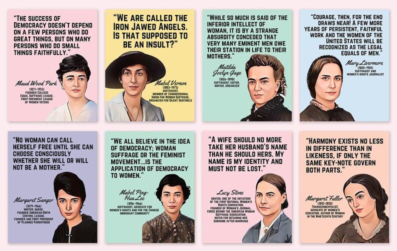 Women's History Month Posters Decor, Bulletin Board Display, American ...