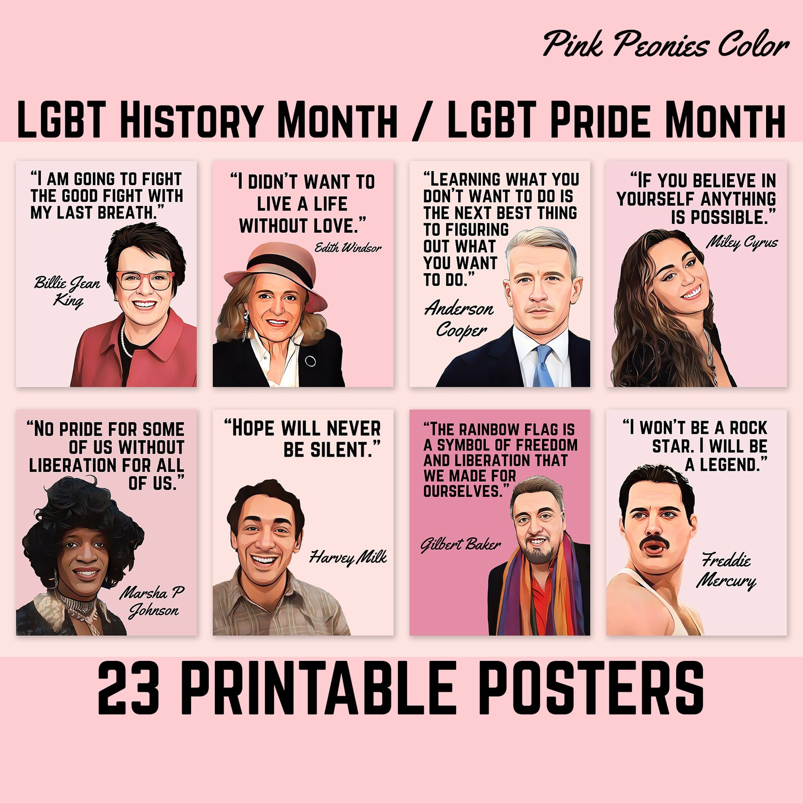 LGBT History Month, Lgbt Pride Month, Classroom Posters, Famous LGBTQ ...