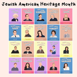 Jewish American Heritage Month Poster Set - 20 Inspirational Figures ...
