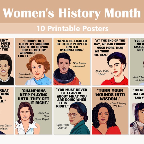 Inspirational Women Posters - Etsy