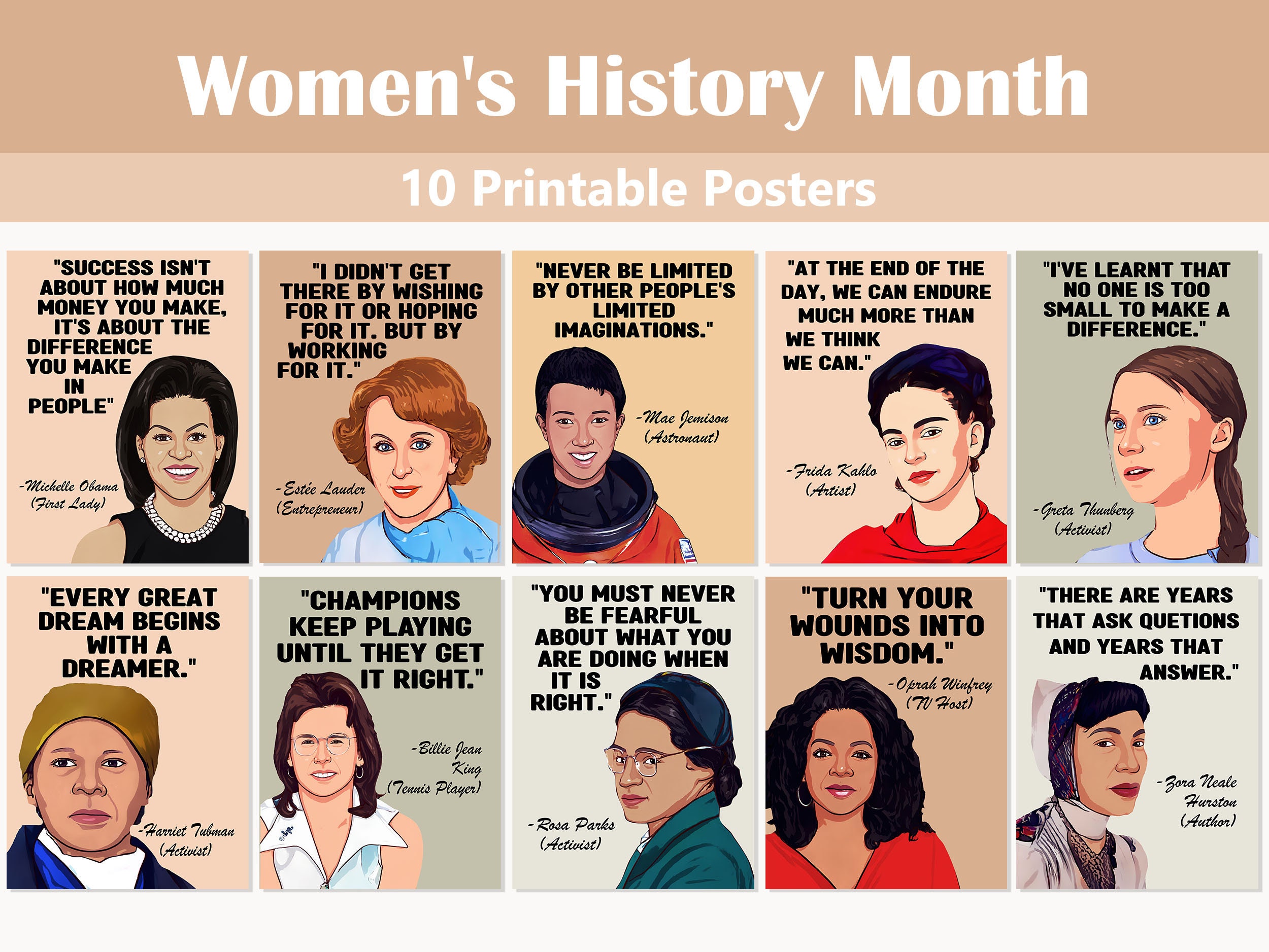 Women's History Month Inspirational Quotes, Women Changemakers ...