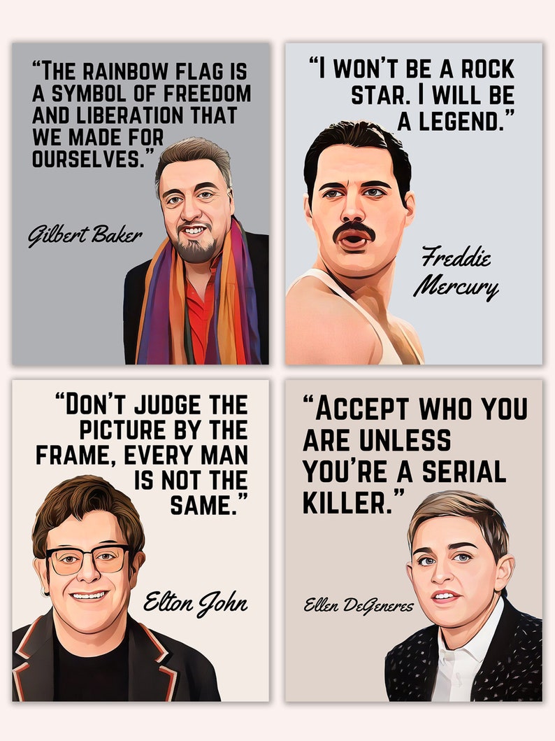 LGBT History Month, Lgbt Pride Month, Classroom Posters, Famous LGBTQ ...