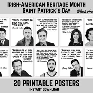 20 Famous Irish Americans Quotes, Irish American Heritage Month, Saint ...