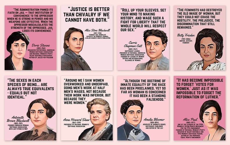 Women's History Month Posters Bulletin Board Display, American History ...