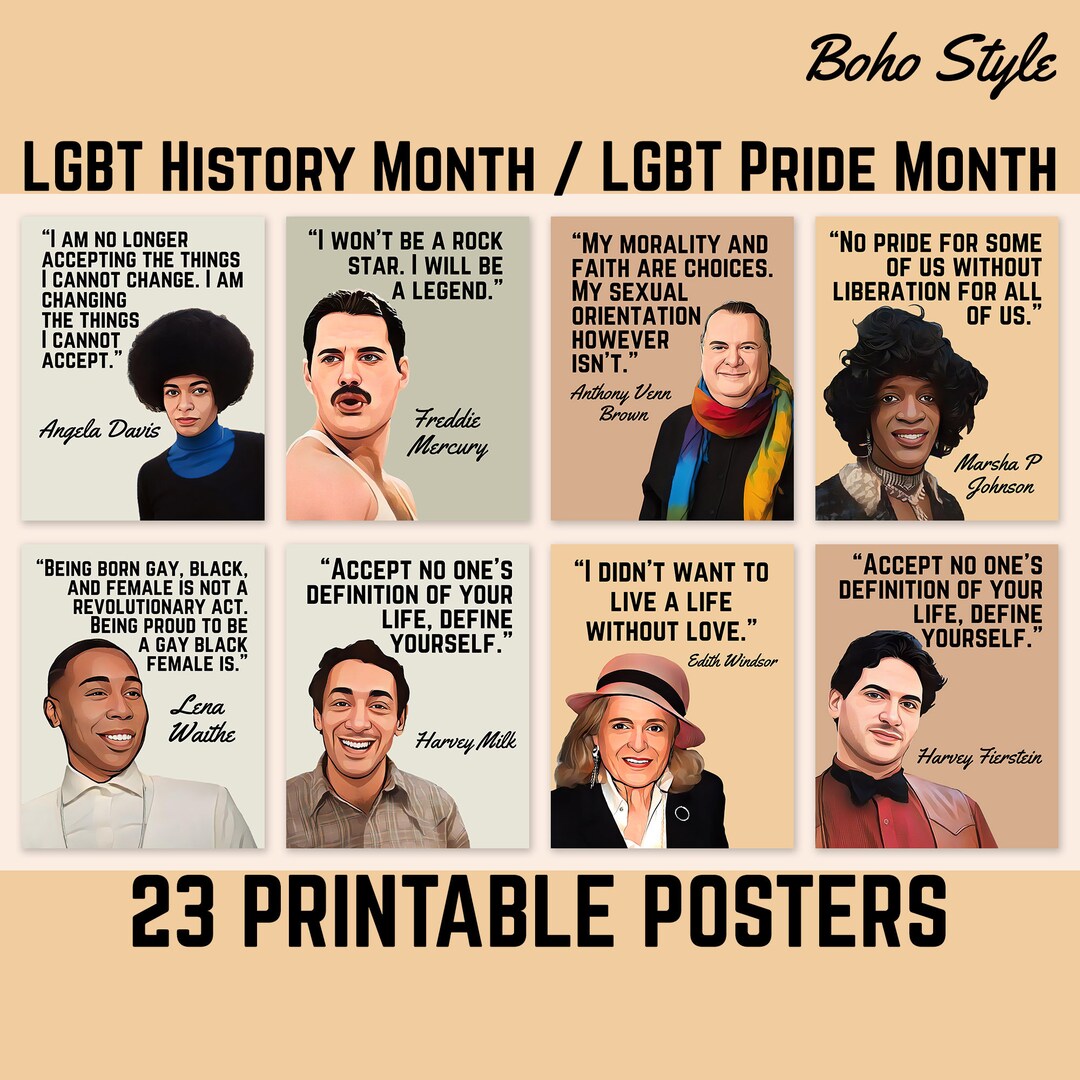 LGBT History Month Lgbt Pride Month Classroom Posters - Etsy