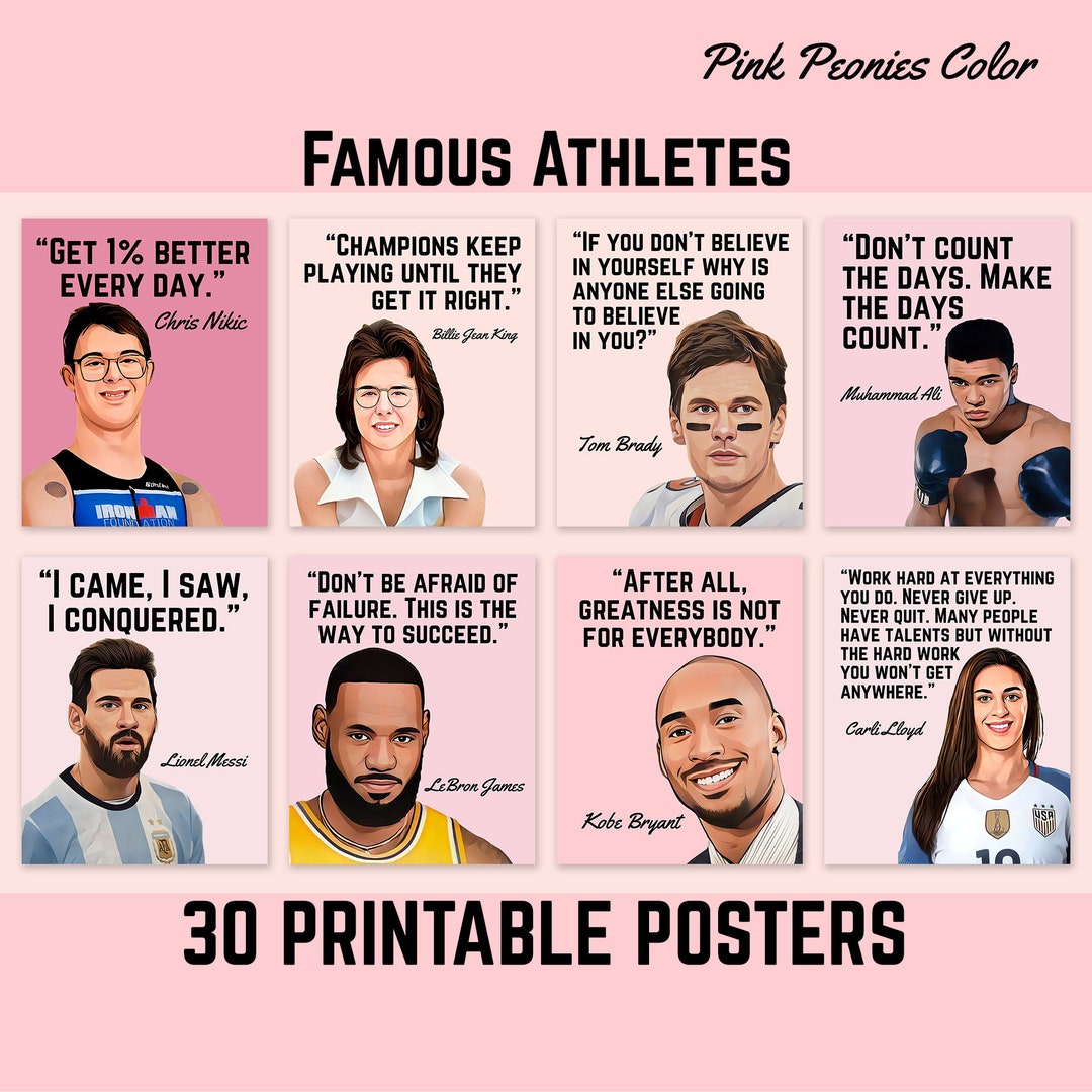 Digital Download - Famous Athletes Posters, Classroom Decor, Office ...