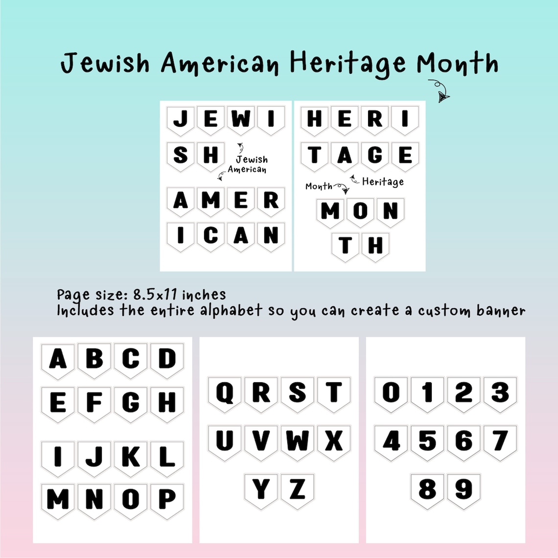 Jewish American Heritage Month Poster Set 20 Inspirational Figures for ...