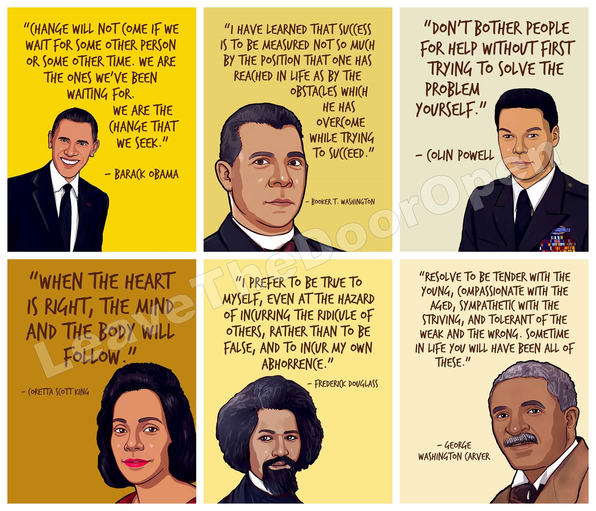 Golden Black History Month, 20 Printable Posters,teacher Wall Art ...
