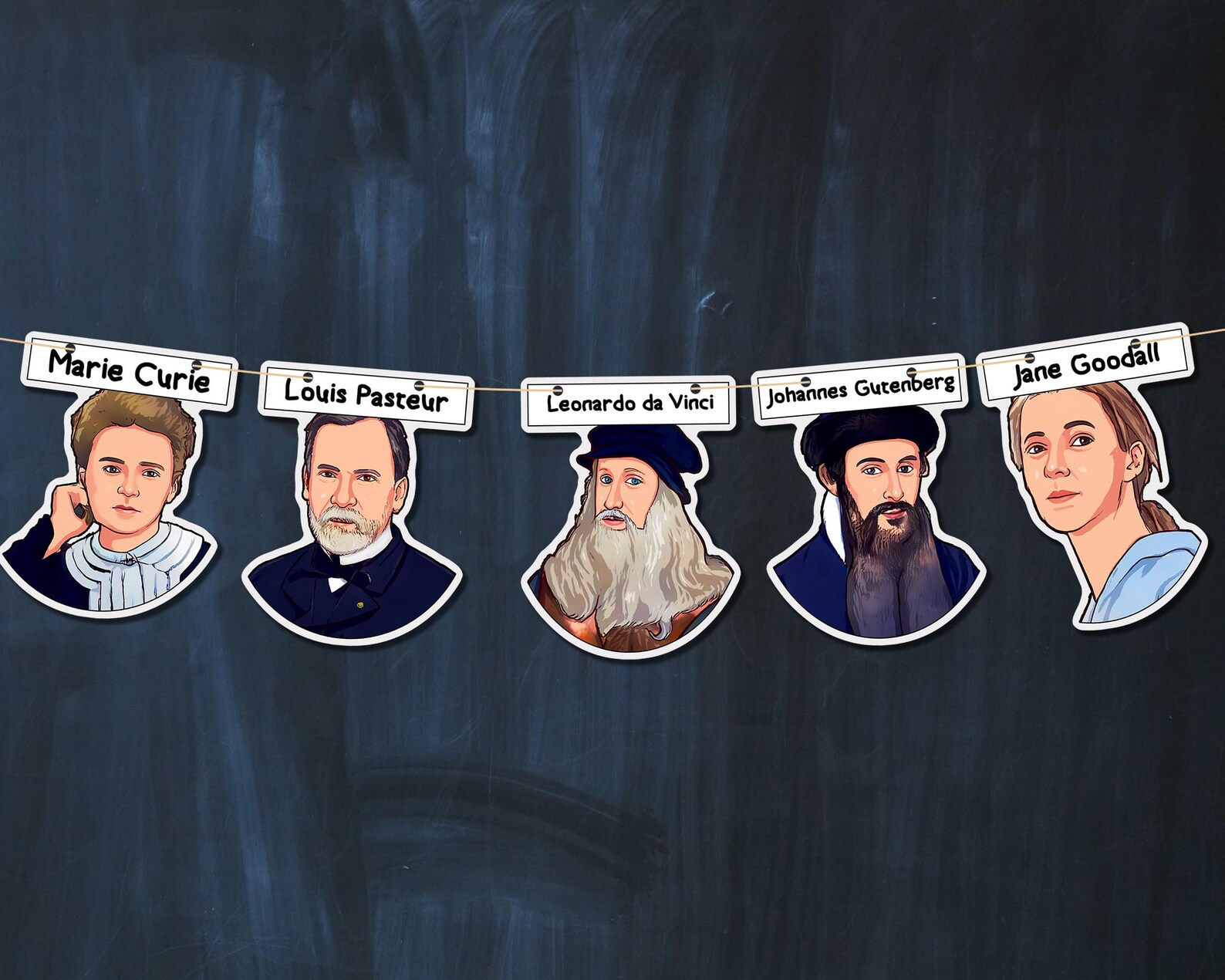 23 Faces,famous Scientists and Inventors,stem,classroom Decor,printable ...