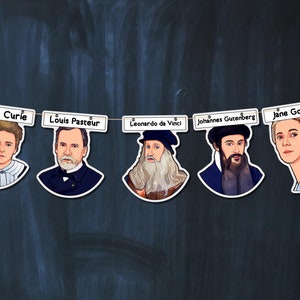 23 Faces,famous Scientists and Inventors,stem,classroom Decor,printable ...