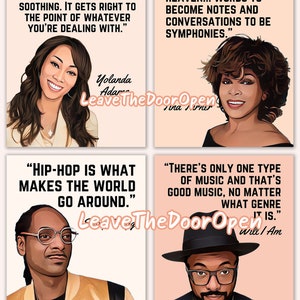 Influential Black Musicians Posters, Black History Month Art (digital ...