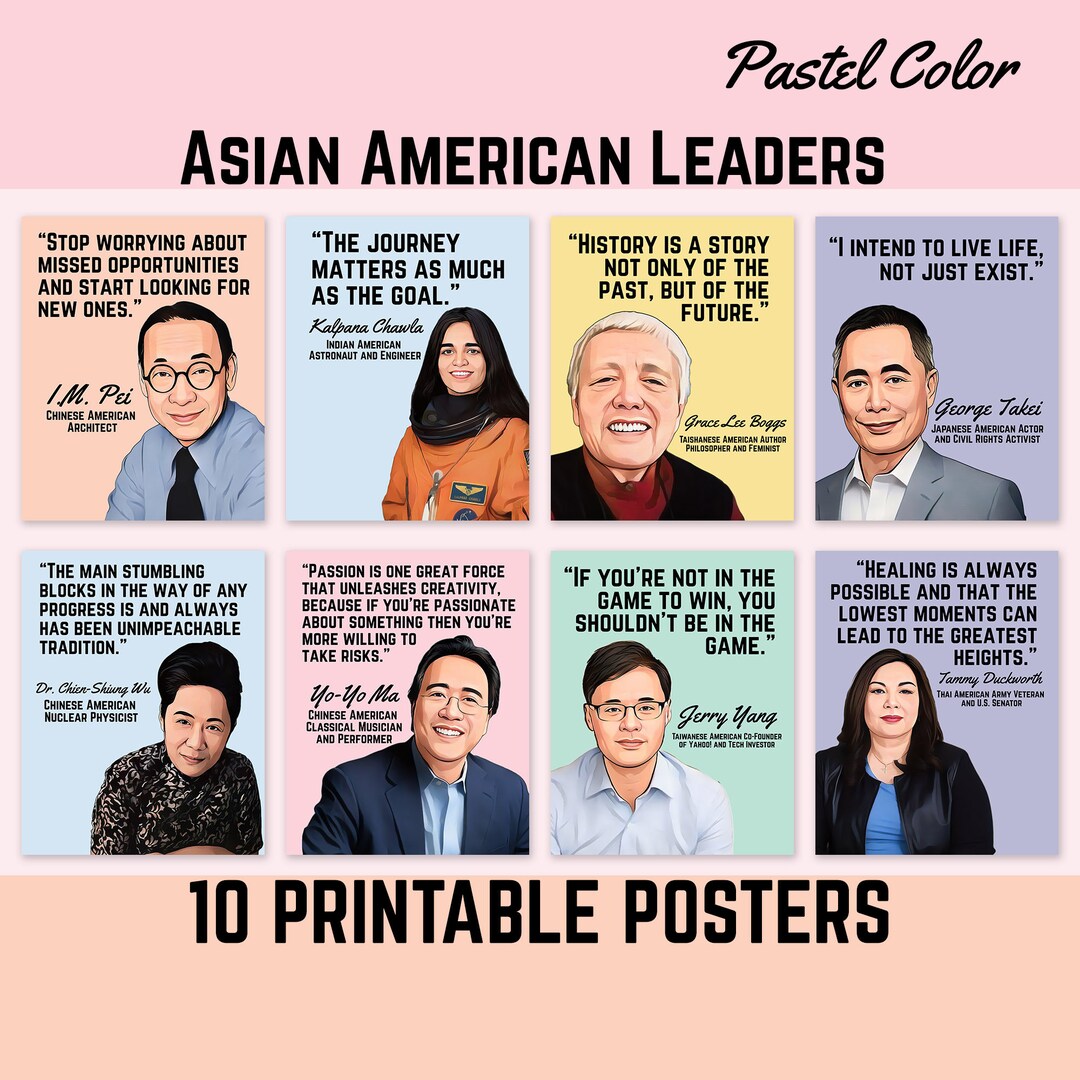 Asian American Leaders, AAPI Asian Pacific American Heritage Month ...