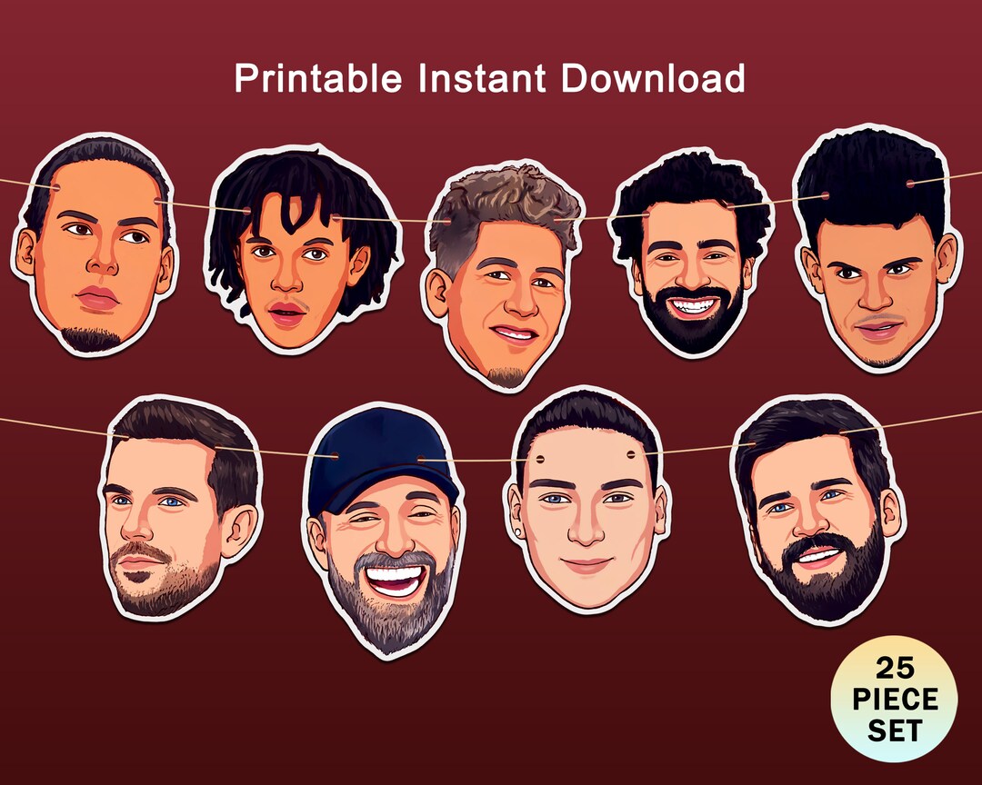 Liverpool Players Digital Download Garland,liverpool Room Decor,garland ...